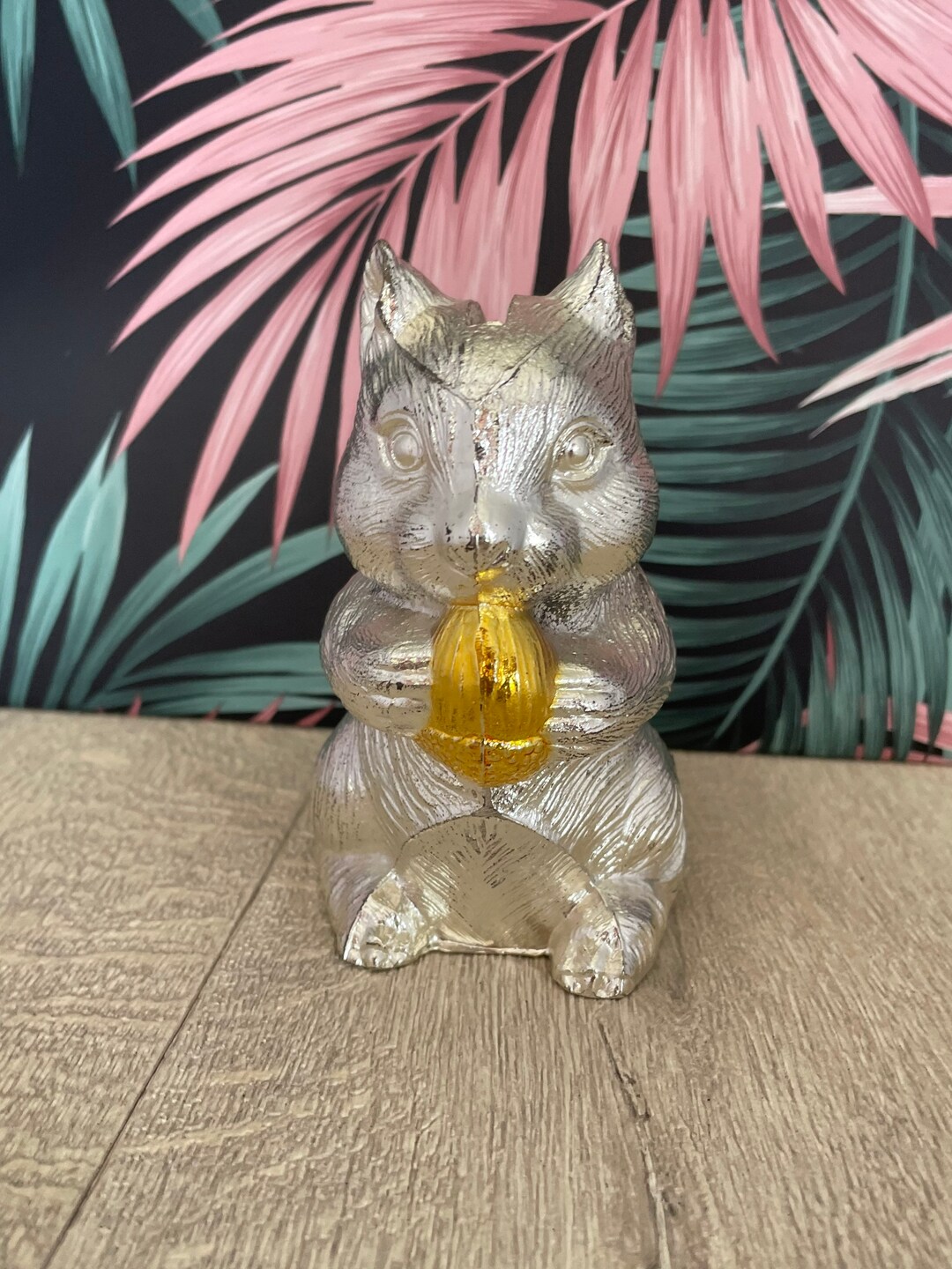 Silver Plated Squirrel Money Box - Vintage Squirrel With Gold Acorn - Etsy