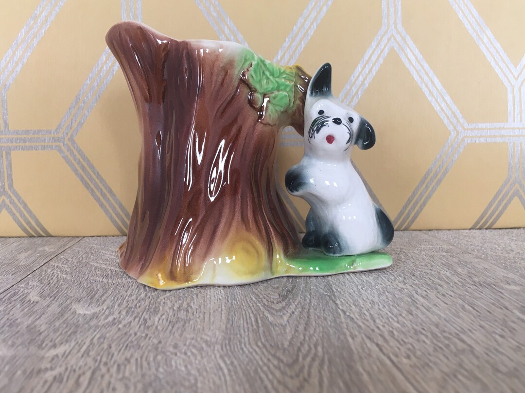 Eastgate Pottery Puppy Dog Posy Vase, Vintage Kitsch for Your Home - Etsy