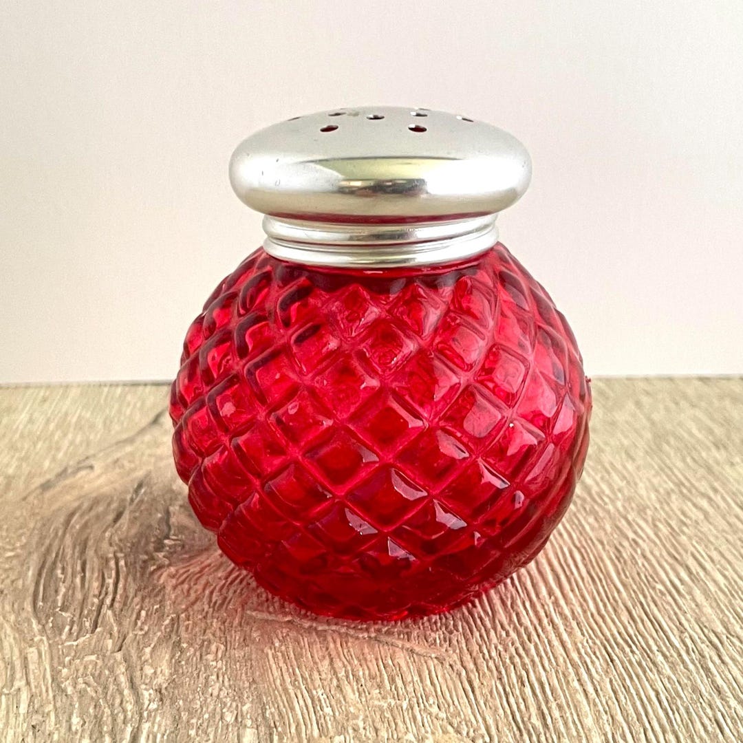 Avon Raspberry Pink Glass Shaker for Elegance Powder Sachet - Vintage ...