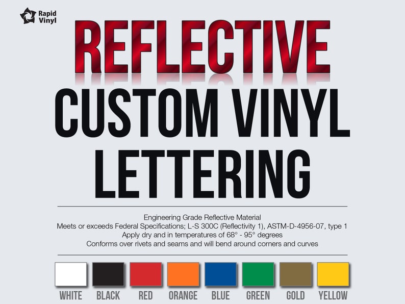 Custom Reflective Vinyl Lettering Decal Sticker Car Van Truck - Etsy