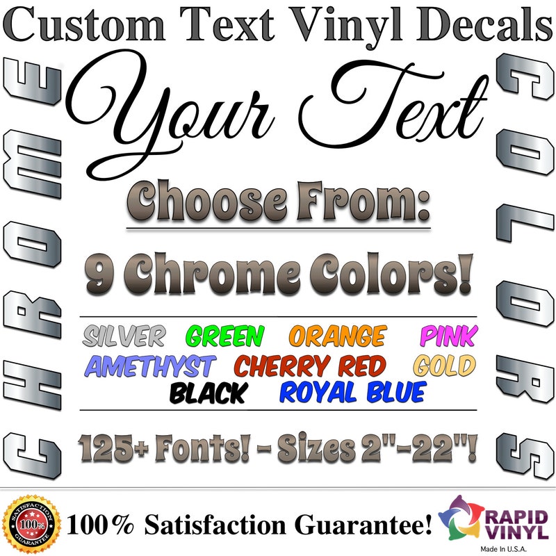 Large Chrome Truck Decals - Etsy