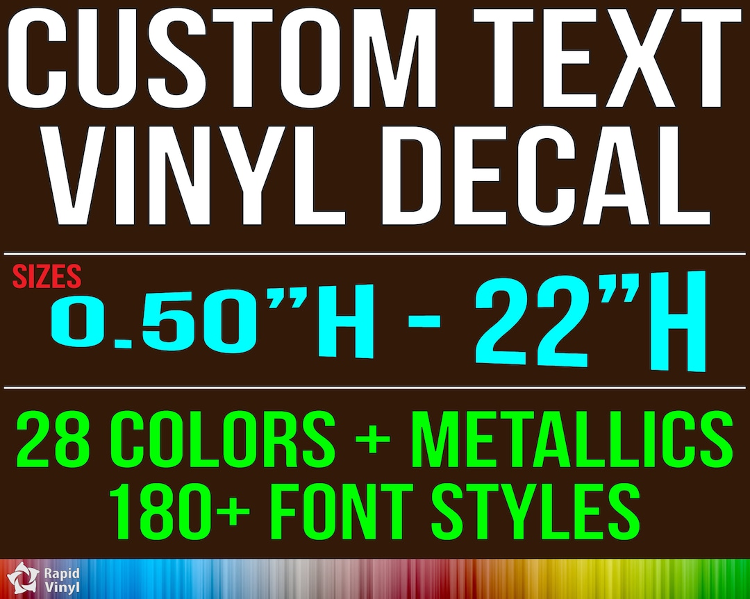Custom Vinyl Lettering Decal - Outdoor Car, Truck, Boat, Trailer - Etsy