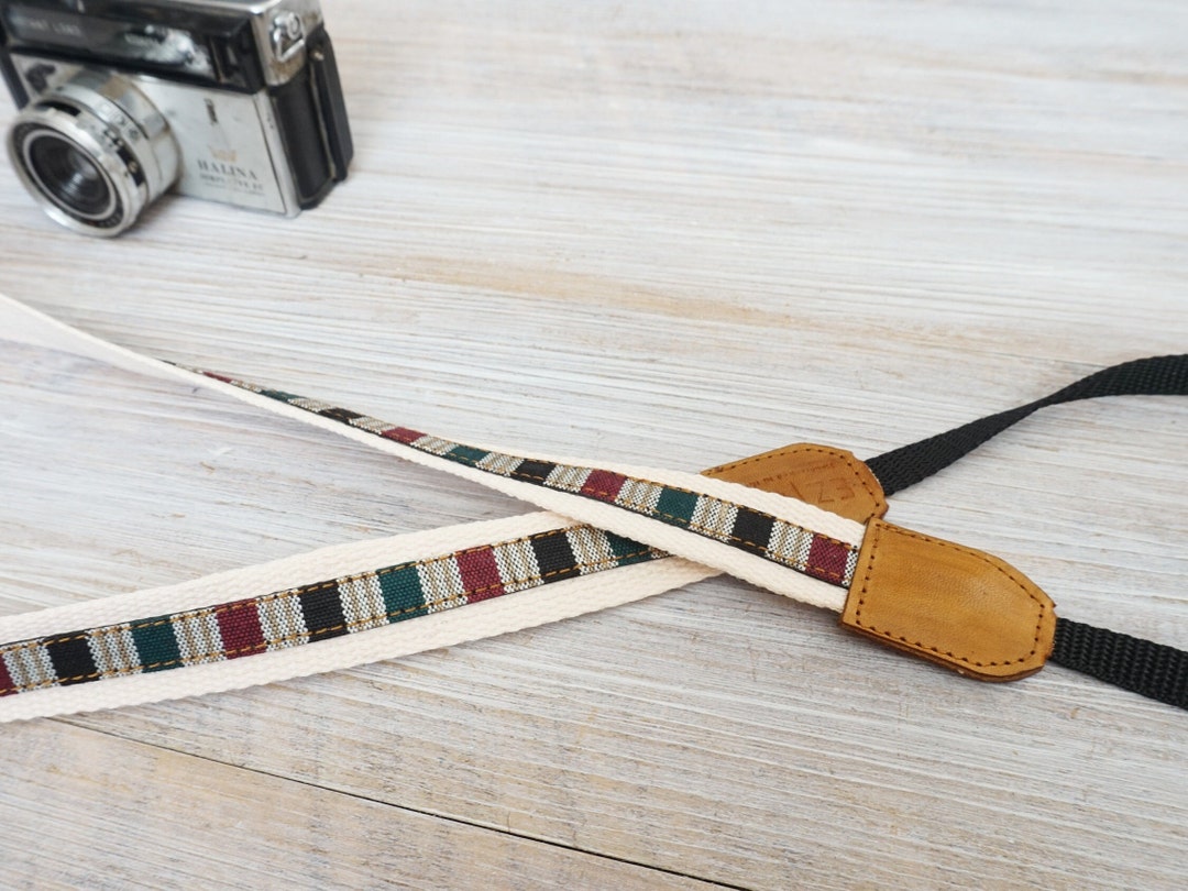 Slim Webbing Camera Strap: Minimalist DSLR Crossbody Sling, Italian ...