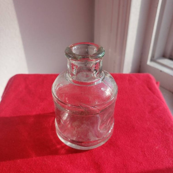 Old Glass Inkwell - Etsy