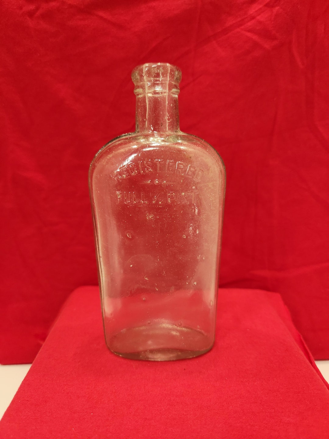 Antique Registered Full Half Pint Flask - Etsy