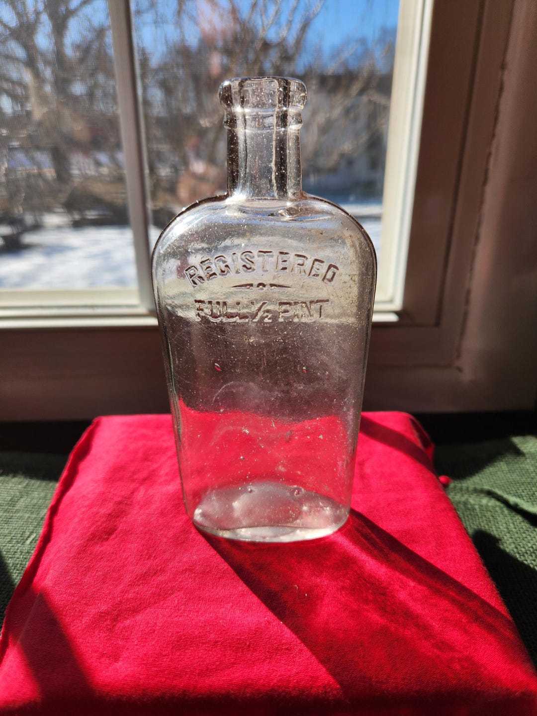 Antique Registered Full Half Pint Flask - Etsy