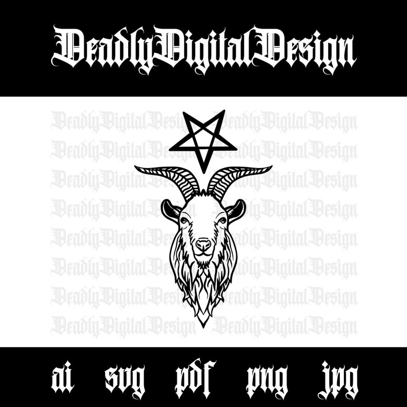 Baphomet, Pentagram, Digital Download, Ai, Pdf, Jpg, Png, Svg, the ...