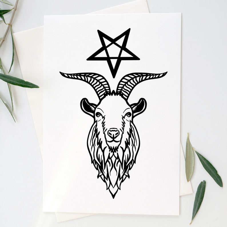 Baphomet, Pentagram, Digital Download, Ai, Pdf, Jpg, Png, Svg, the ...