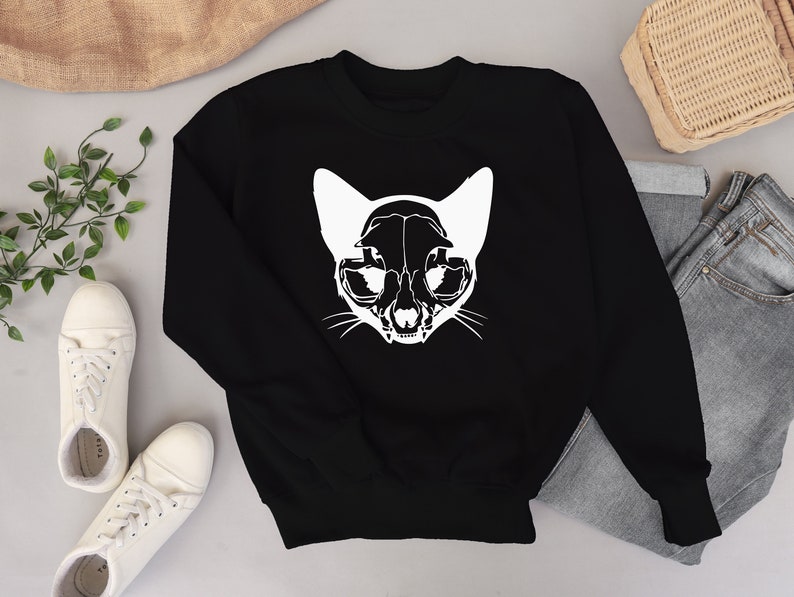 Goth Svg, Gothic Svg, Halloween Svg, Black Cat Svg, Cat Skulls, Cut ...