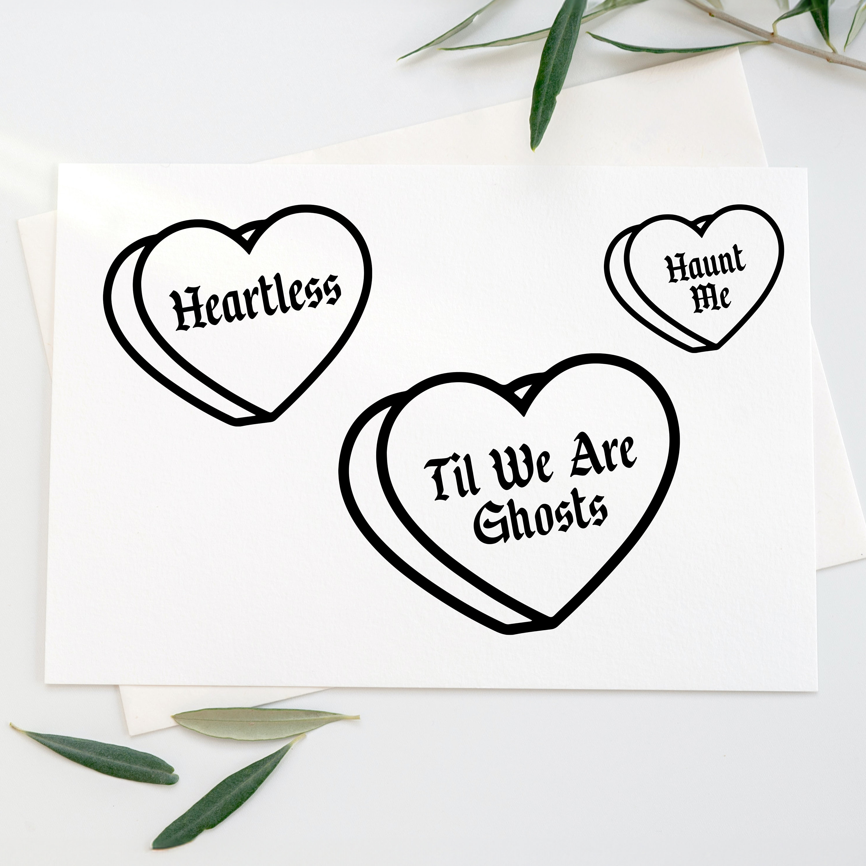 Candy, Conversation Hearts, Gothic, Ai, Svg, Pdf, Png, Jpg, Digital ...