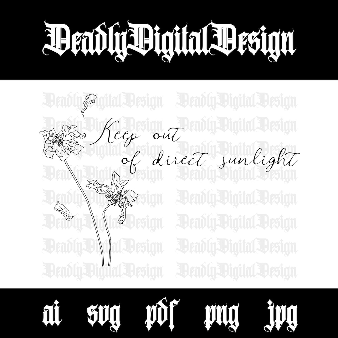 Keep Out of Direct Sunlight, Digital Download, Ai, Svg, Pdf, Png, Jpg ...