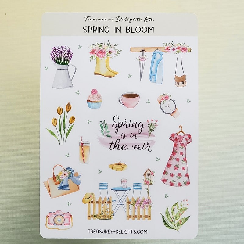 Spring Stickers - Etsy