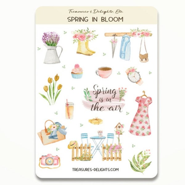 Spring Stickers - Etsy