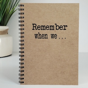 Friendship Notebook Remember When We... Friendship Journal, Friends ...