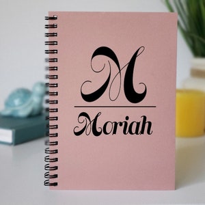 Personalized Notebook, Large Initial & Name 5 X 7 Journal, Diary ...