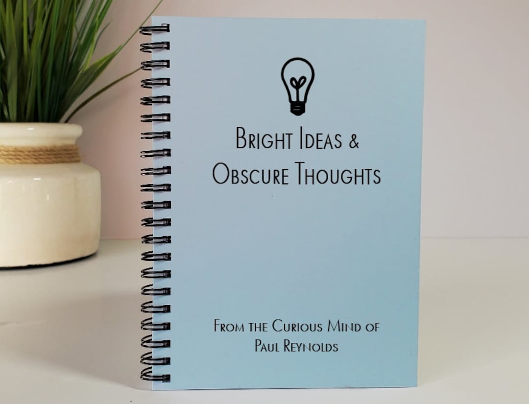 Personalized Journal, Bright Ideas & Obscure Thoughts From the Curious ...