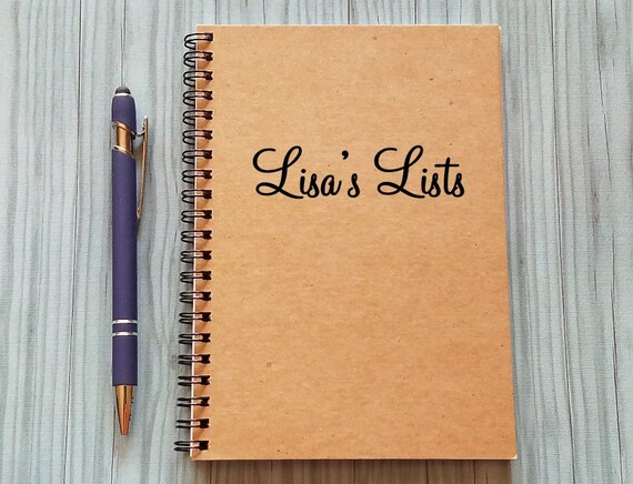 Personalized Notebook custom Name's List 5 X 7 - Etsy