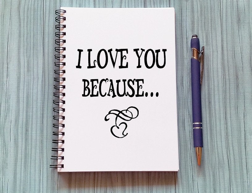 Couples Notebook I Love You Because... Notebook for Couples - Etsy