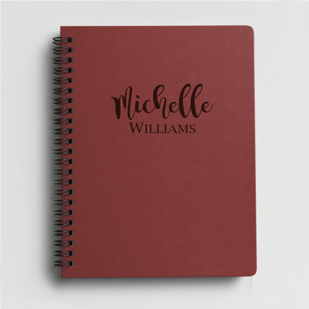 Personalized Notebook With Name (top), Handmade Notebook Cusomized With ...