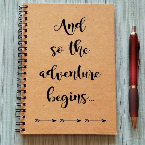 Travel Notebook and so the Adventure Begins... 5 X 7 | Etsy