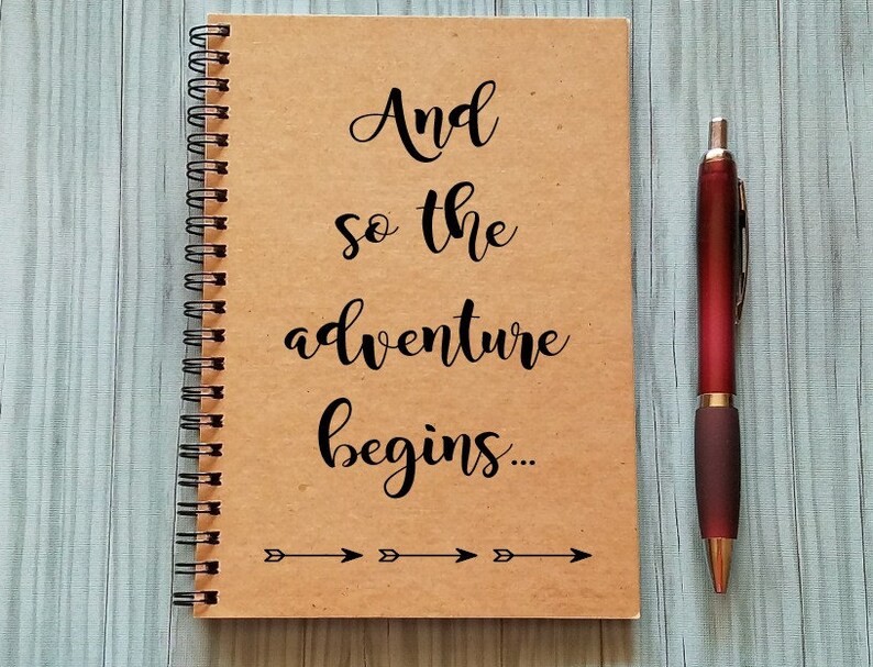 Travel Notebook and so the Adventure Begins... 5 X 7 | Etsy