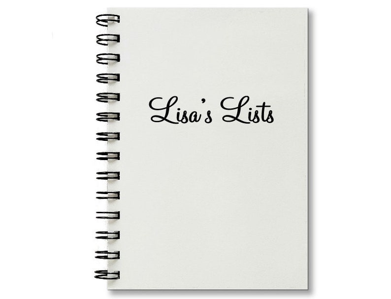 Personalized Notebook custom Name's List 5 X 7 - Etsy