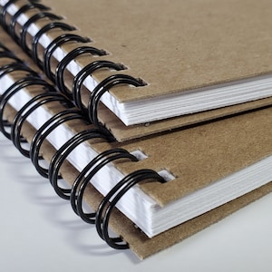 Blank Journal, Blank Cover Journal, Spiral Kraft Notebook, Journal ...