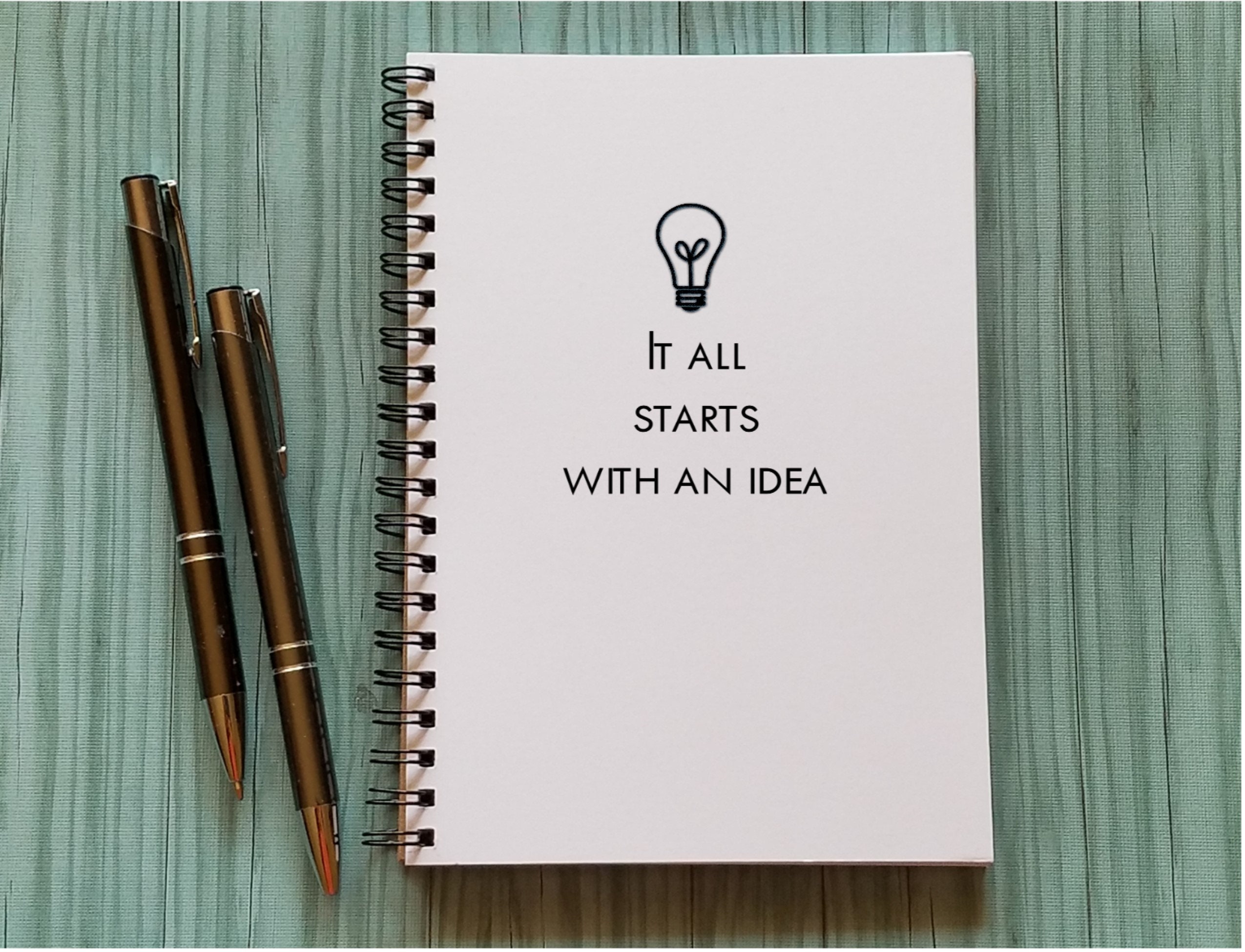 Writing Journal Idea Journal Idea Notebook It All Starts - Etsy