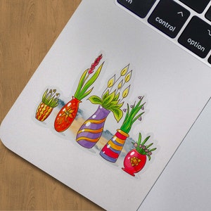 Flower Vases CLEAR Sticker, Flower Vase Sticker, Spring Flowers Sticker ...