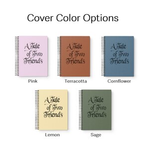 Friendship Notebook, Best Friend Gift, A Tale of Two Friends Journal ...