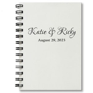 Personalized Notebook custom Names & Wedding Date Notebook - Etsy