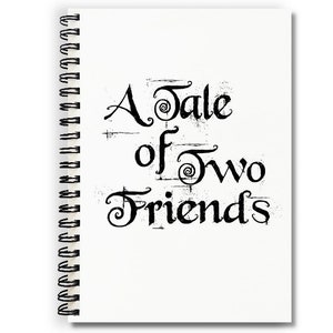 Friendship Notebook, Best Friend Gift, A Tale of Two Friends Journal ...