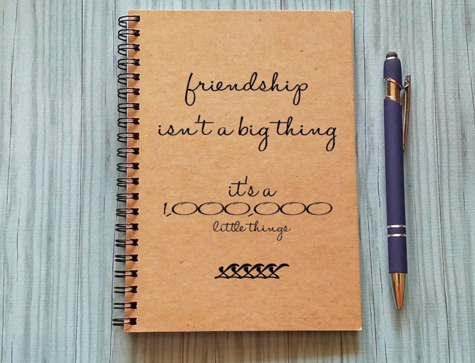 Friendship Journal Friendship Isn't a Big Thing It's - Etsy