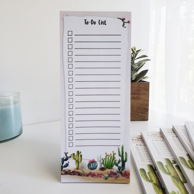 Cactus To-do List Notepad: Desert Task Tracker - Etsy
