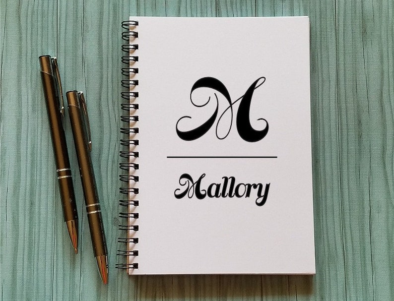 Personalized Notebook Large Initial & Name 5 X 7 Journal | Etsy