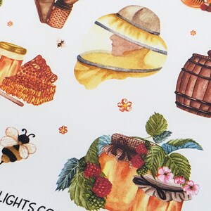 Bees & Honey Sticker Sheet, Bee Stickers, Honey Stickers, Bee Hive ...