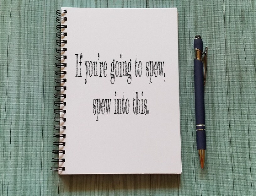 Notebook Writing Journal If you're going to spew spew | Etsy