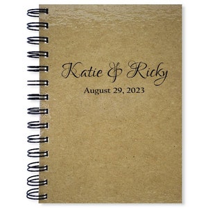 Personalized Notebook custom Names & Wedding Date Notebook - Etsy