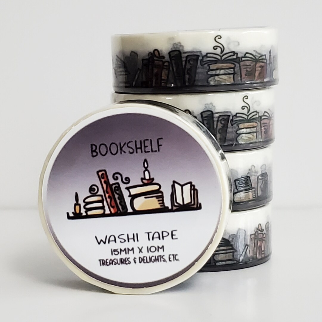 Bookshelf Washi Tape, Books Deco Tape, Books Journal Washi Tape ...