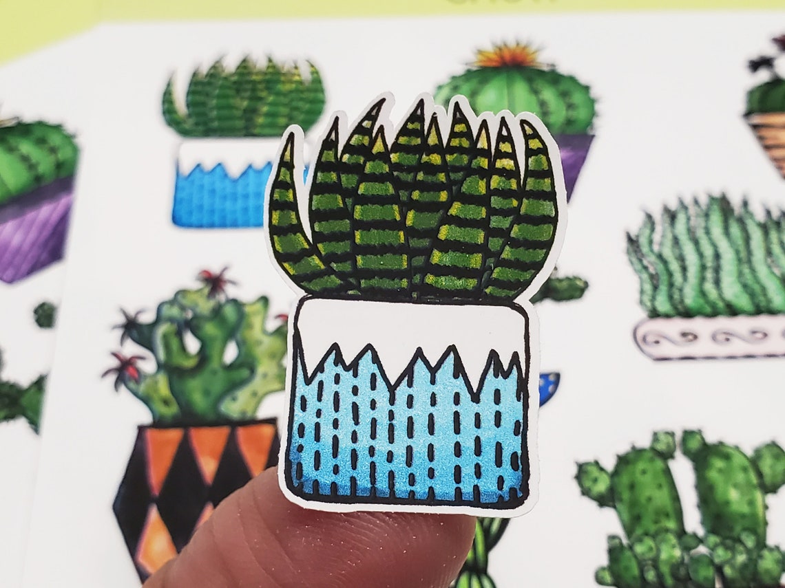 Cacti Sticker Sheet Cactus Stickers Bullet Journaling | Etsy