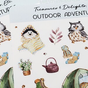 Outdoor Adventures Sticker Sheet, Camping Stickers, Adventure ...