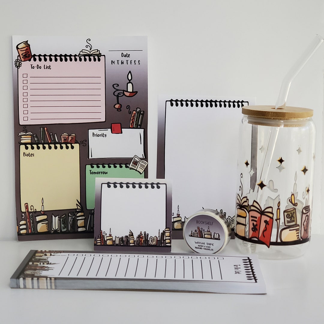 Bookshelf Stationery Bundle Book Lovers Stationery Gift for Readers ...