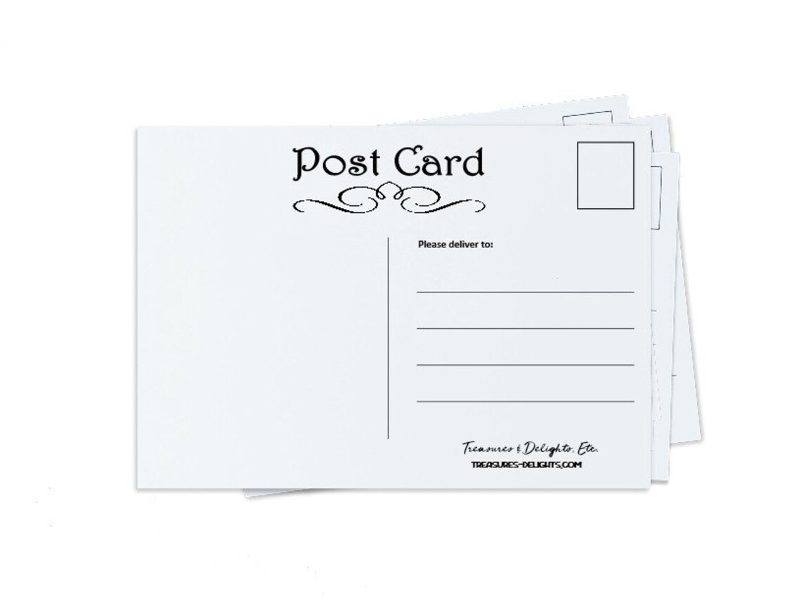 Postcard Blanks, (25) Blank Post Cards, Do-it-youself Blank Postcards ...