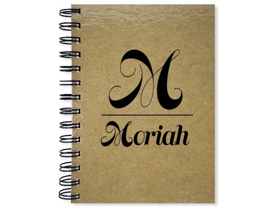 Personalized Notebook Large Initial & Name 5 X 7 Journal - Etsy