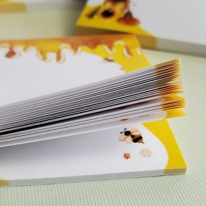 Bees & Honey Sticky Notes, Cute Bees Memo Pad, Honeybee Notepad, Office ...