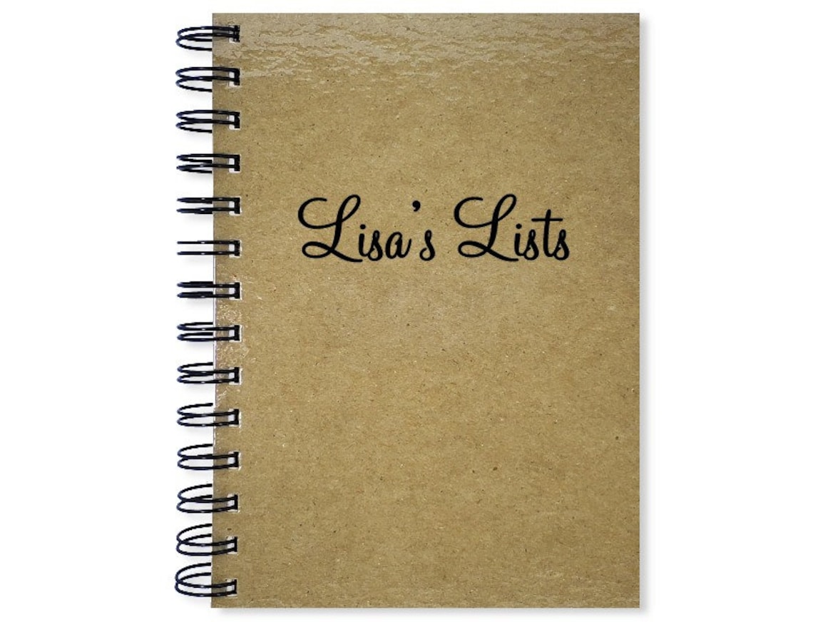 Personalized Notebook custom Name's List 5 X 7 - Etsy