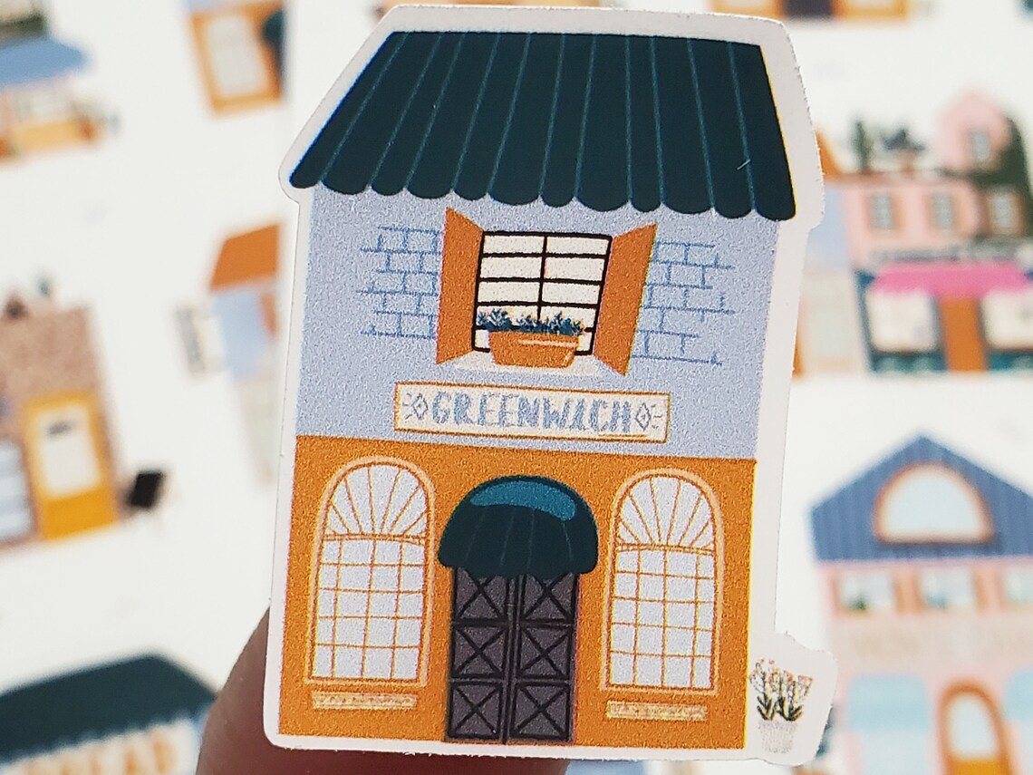 Small Town Sticker Sheet City Building Travel Bullet | Etsy