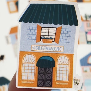 Small Town Sticker Sheet, City Building Travel, Journaling Stickers ...