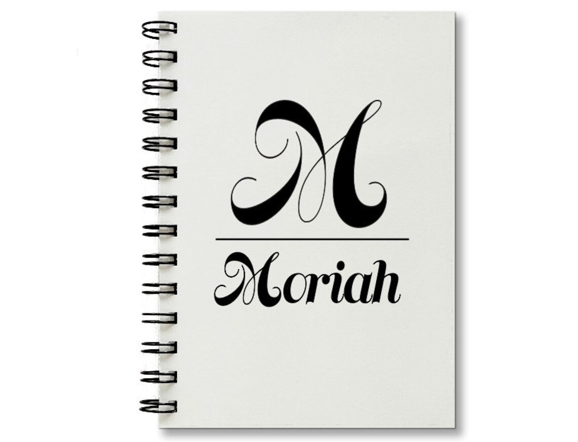 Personalized Notebook Large Initial & Name 5 X 7 Journal - Etsy