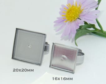 Stainless Steel Butterfly Ring Base 18x16mm | Etsy